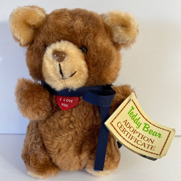 Russ | Toys | Vtg 983 Russ Teddy Bear With Adoption Certificate | Poshmark
